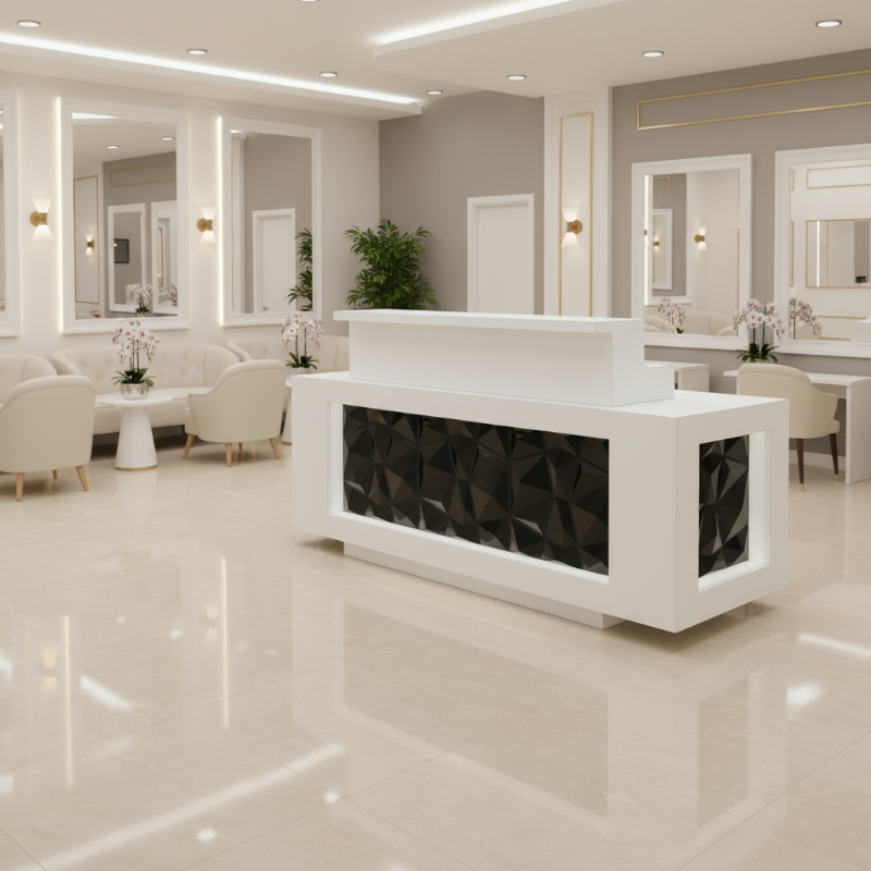 Facet LED Reception Desk - Nail Salon Receptionist - OvationSpas ...