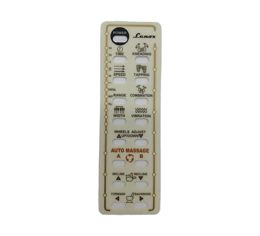 Remote Control Lenox SE/GX - Sticker — Ovation Spas