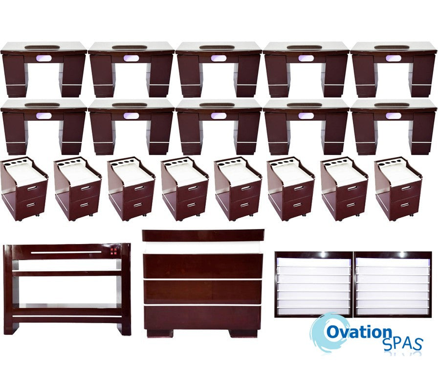 Complete Salon Nail Furniture Package Deal — Ovation Spas